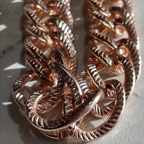 Jewelry | Chunky Rose Gold Tone Necklace | Poshmark